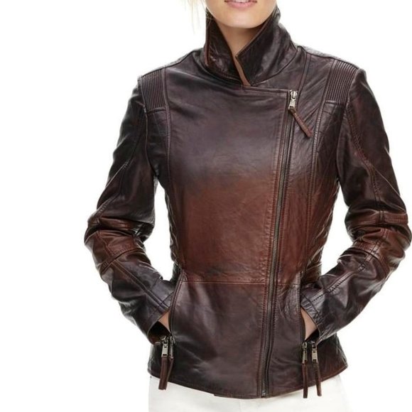 Wilsons Leather | Jackets & Coats | Vintage Brown Distressed Leather ...